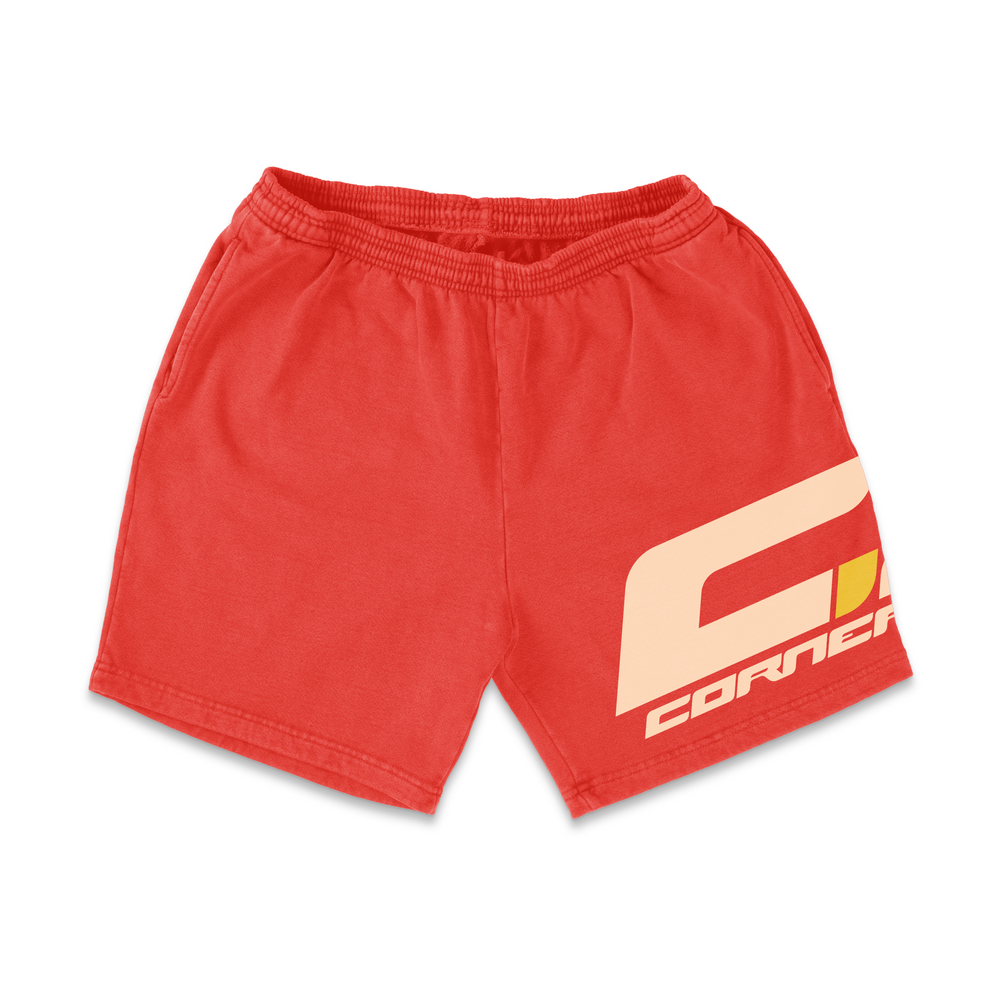 SIDE LOGO SWEATSHORT IN RED – Cornerstone